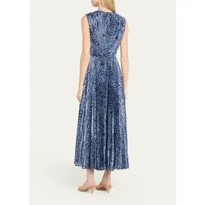 Ulla Johnson Malin Pleated Satin Midi Dress