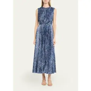 Ulla Johnson Malin Pleated Satin Midi Dress