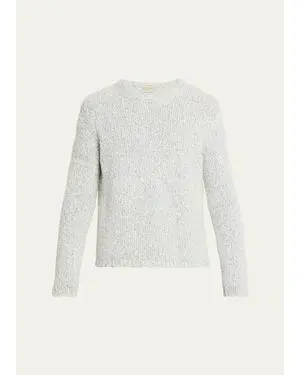 Massimo Alba Nicol Melange Knit Crewneck Sweater - Mare