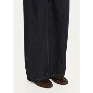 Brunello Cucinelli Leather Ruched Penny Loafers W/ Monili