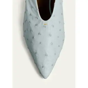 Khaite 50mm Miriam Ostrich Leather Pumps