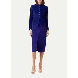 Akris Deva Suede Short Jacket