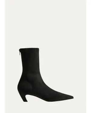Khaite 40mm Arizona Leather Ankle Boots
