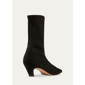 Khaite 40mm Arizona Leather Ankle Boots