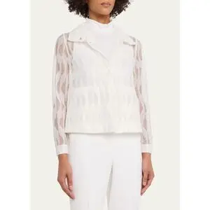 Akris Castro High Plains Embroidered Tulle Jacket