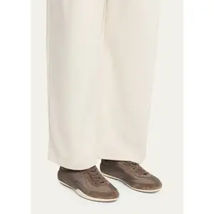 Brunello Cucinelli Nylon Suede Sneakers - Tan