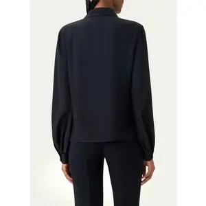 Akris Sequin Embellished Silk Crepe Blouse