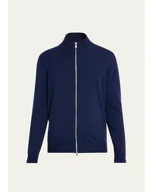Brunello Cucinelli Cotton And Cashmere Full-zip Sweater - Roya