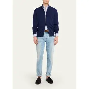 Brunello Cucinelli Cotton And Cashmere Full-zip Sweater