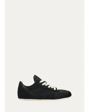 Rick Owens Minimal Suede Low-top Sneakers - Black