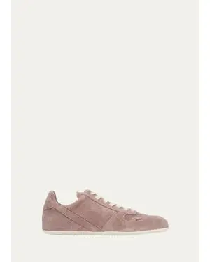 Rick Owens Minimal Suede Low-top Sneakers - Grape