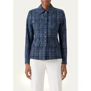 Akris Delia Buttoned Tweed Jacket