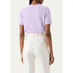 Akris Cashmere Knit Short-sleeve Sweater