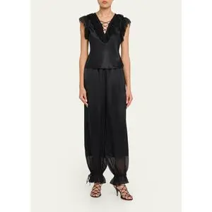 Ulla Johnson Camile Silk Drawstring Pants