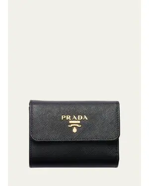 Prada Small Saffiano Leather Trifold Wallet