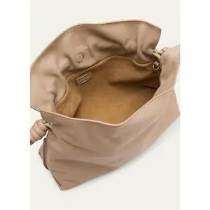 Loewe Flaco Medium Clutch Bag In Nappa Leather - Squirrel
