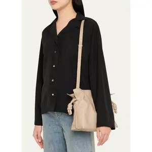 Loewe Flaco Medium Clutch Bag In Nappa Leather - Squirrel