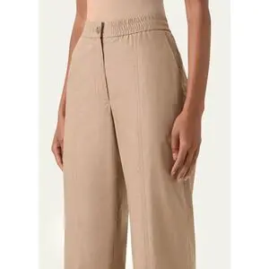 Akris Cotton Gabardine Straight Leg Fritz Pants