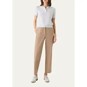 Akris Cotton Gabardine Straight Leg Fritz Pants