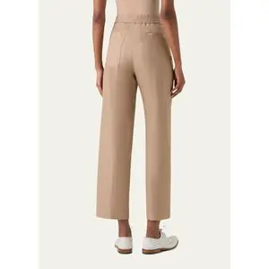 Akris Cotton Gabardine Straight Leg Fritz Pants