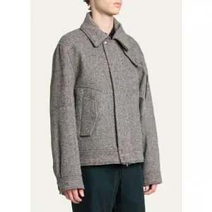 Dries Van Noten Tweed Wool Full-zip Jacket