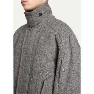 Dries Van Noten Tweed Wool Full-zip Jacket