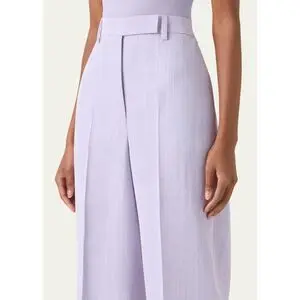 Akris Melange Twill Straight Leg Forest Pants