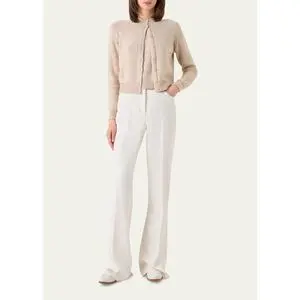 Akris Linen-cotton Micro Sequin Knit Cardigan Sweater