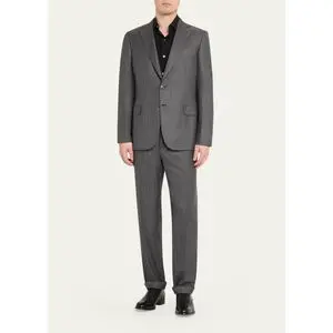 Brioni Tonal Herringbone Wool-silk Two-piece Suit