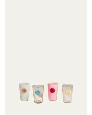 HELLE MARDAHL Monogram 7.4 Oz. Drinking Glasses, Set Of 4 - Multi