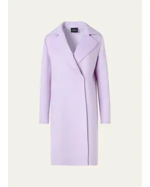 Akris Bera Cashmere-silk Knee-length Coat - Malva