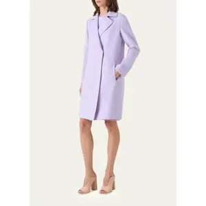 Akris Bera Cashmere-silk Knee-length Coat