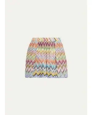 Missoni Zig-zag Lame Shorts Coverup - Multicolor
