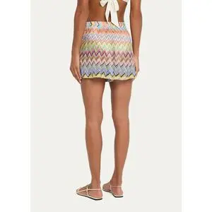 Missoni Zig-zag Lame Shorts Coverup