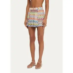Missoni Zig-zag Lame Shorts Coverup