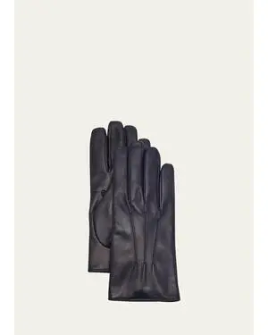MARIO PORTOLANO Nappa Leather Gloves Navy