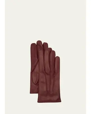 MARIO PORTOLANO Nappa Leather Gloves Purple