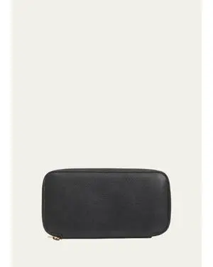 VALEXTRA Portafoglio Leather Zip-around Wallet - Black