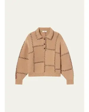 FRAME The Leather Stitch Sweater