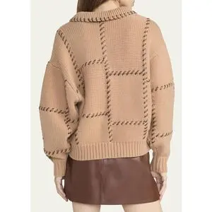 FRAME The Leather Stitch Sweater