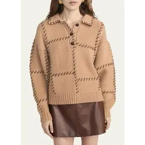 FRAME The Leather Stitch Sweater