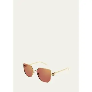 Cartier Clash De 56mm Rectangular Sunglasses