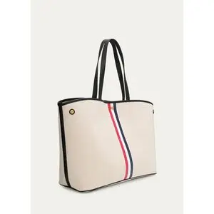 Thom Browne Tricolor-striped Canvas Tote Bag