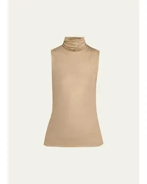 Majestic Filatures Soft Touch Shimmer Turtleneck Tank