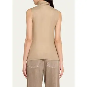 Majestic Filatures Soft Touch Shimmer Turtleneck Tank