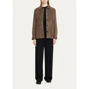 ARMA Vicky Lamb Suede Shirt Jacket