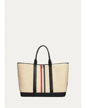 Thom Browne Medium Tool Raffia Tote Bag