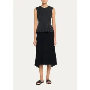 LOEFFLER RANDALL Hayes Studded Leather Flat Slide Sandals - Black/silver