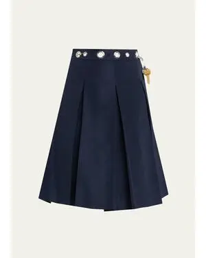 Marc Jacobs Safety Pin Pleated Skirt