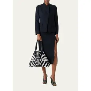 Akris Kay Wool Double-face Short Jacket